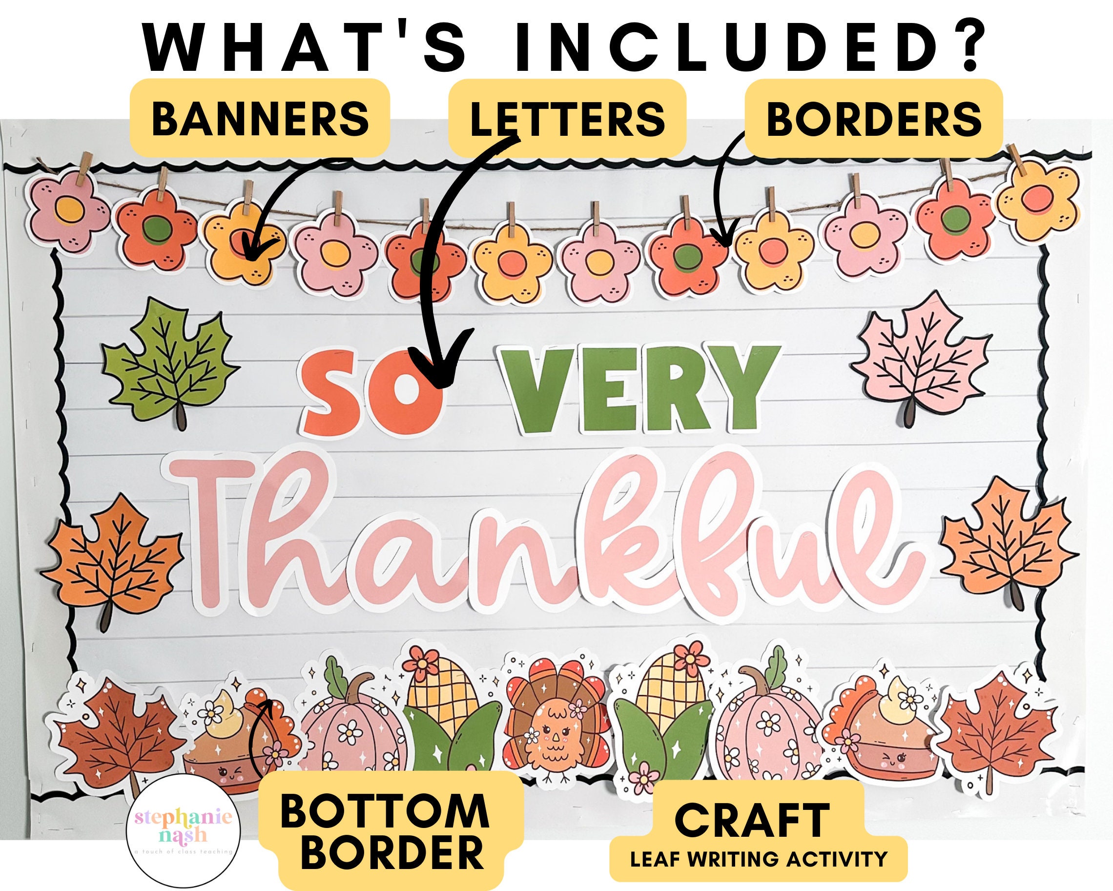 Thanksgiving Bulletin Board | November Bulletin Board With Student ...