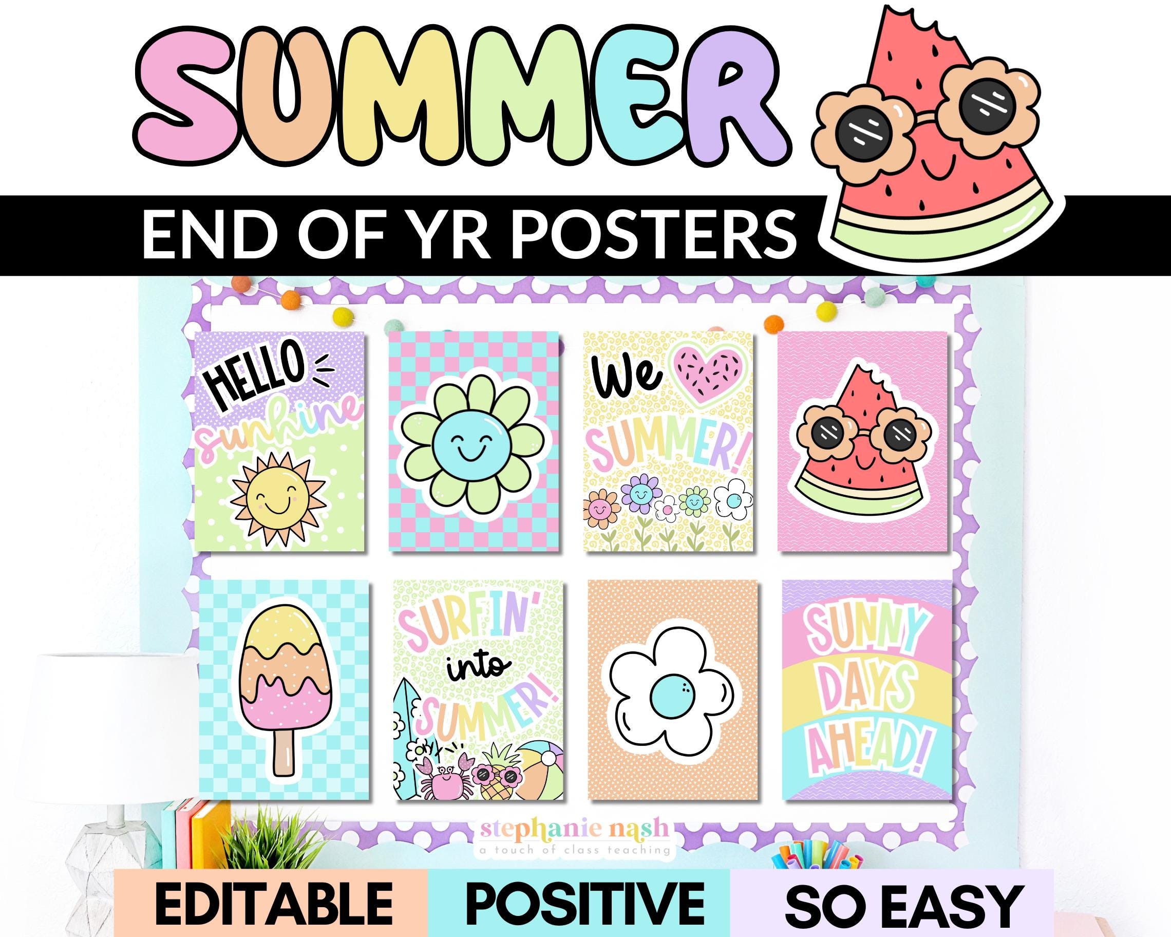 End of the Year Bulletin Board | Summer Classroom Posters | Bulletin ...