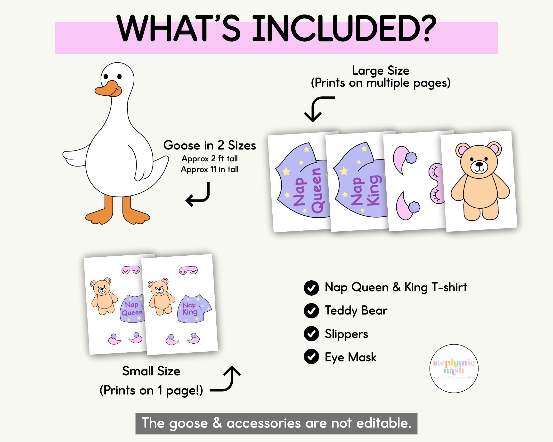 Classroom Goose | Birthday Goose for the Classroom | Editable Silly ...