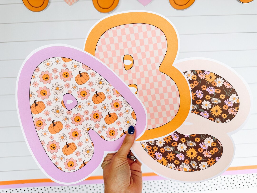 Bulletin Board Letters | Fall Classroom Decor | Fall Bulletin Board ...