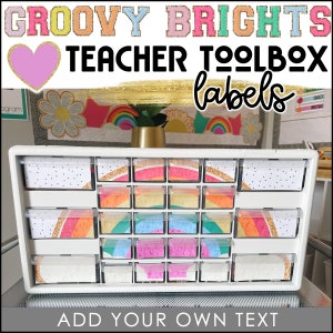 Groovy Classroom Decor | Teacher Toolbox Labels - Etsy