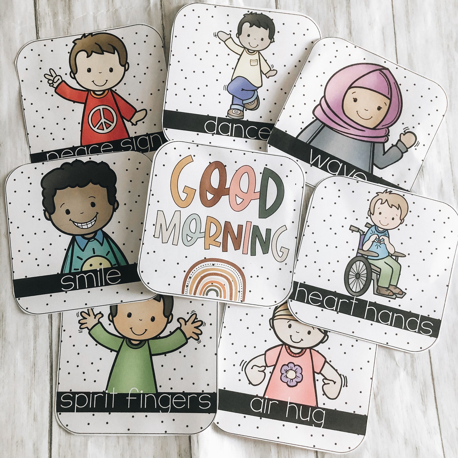 Boho Rainbow Morning Greeting Posters | Etsy