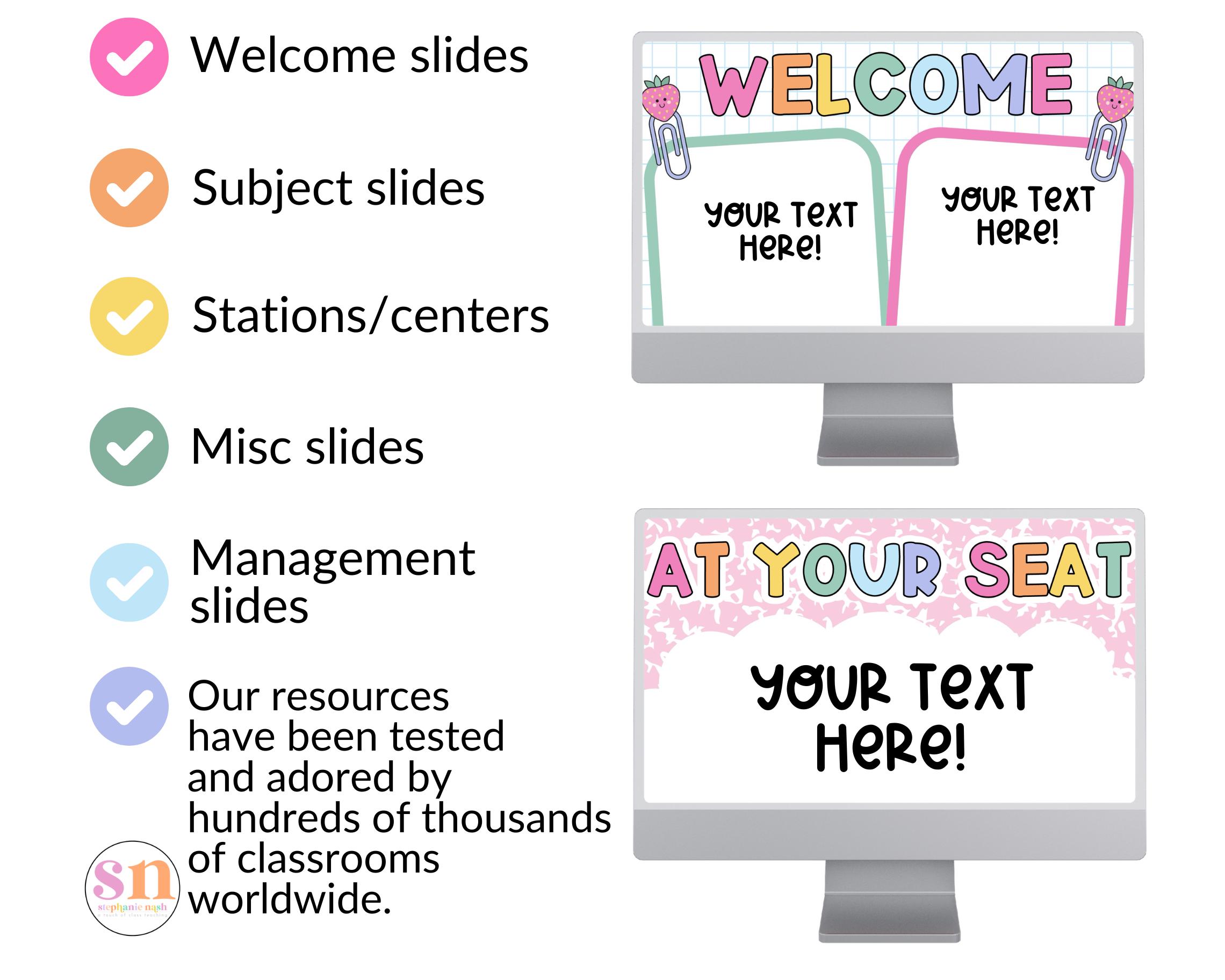 Editable Summer Daily Slides Templates | Classroom Slides (digital ...