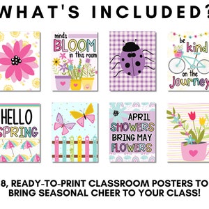Spring Bulletin Board | April Classroom Posters | Bulletin Board Ideas ...