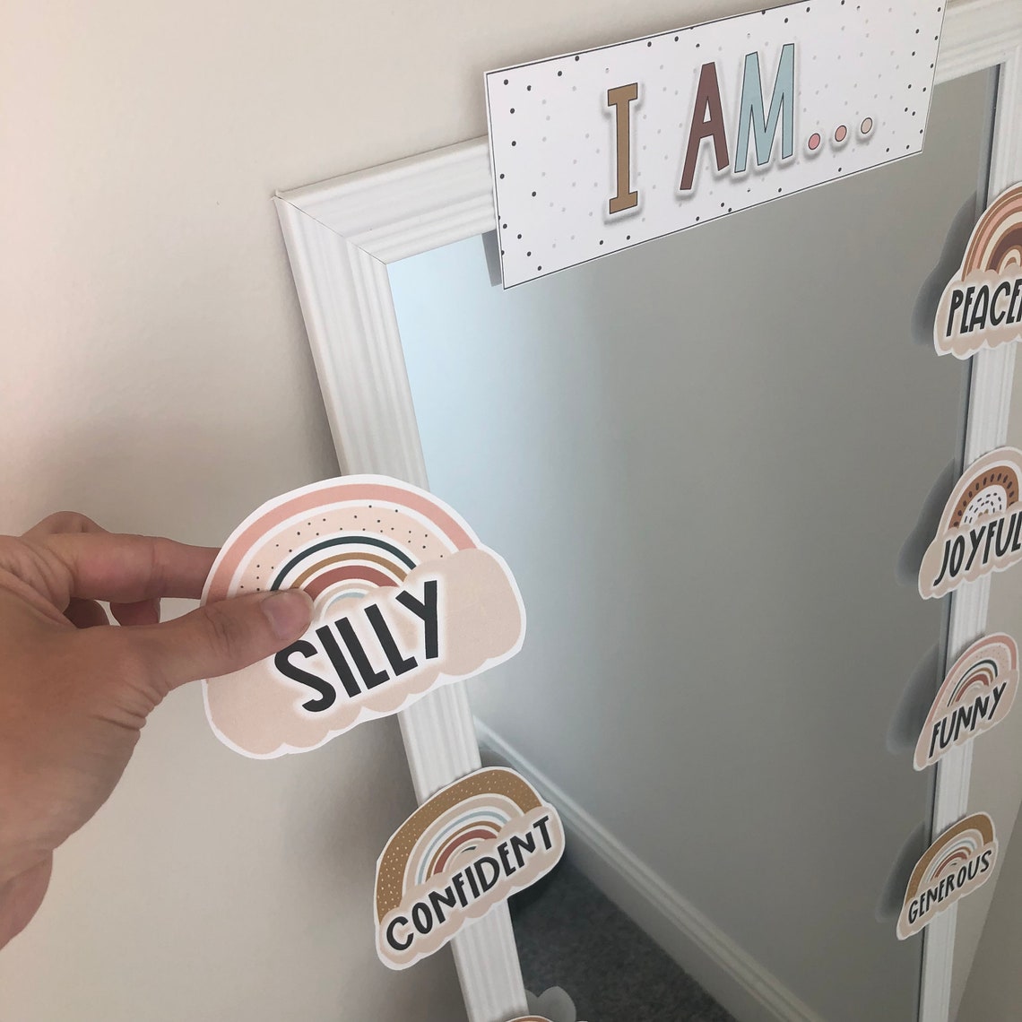 Boho Rainbow Classroom Affirmation Station | Etsy