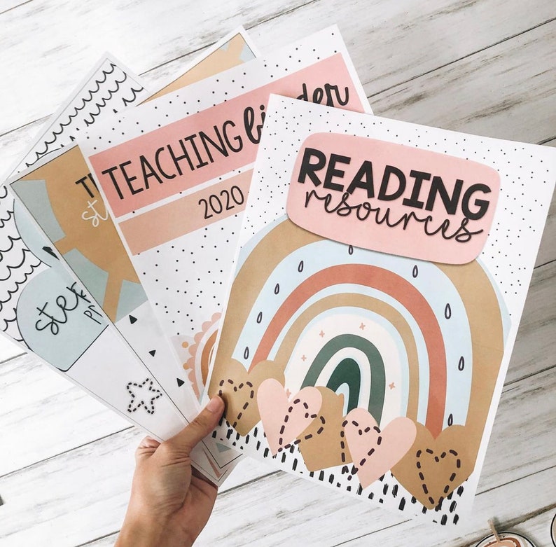 Boho Rainbow Classroom Decor Neutral Rainbow Decor Bundle - Etsy