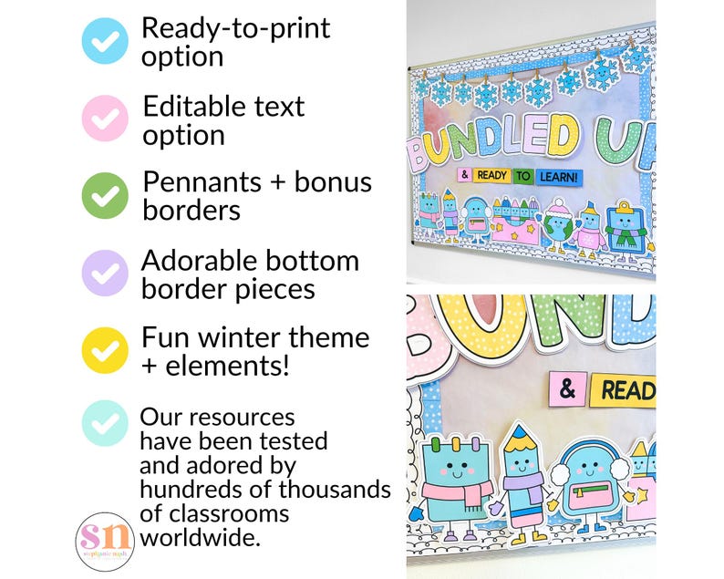 Winter Bulletin Board | January Bulletin Board With Student Photos ...