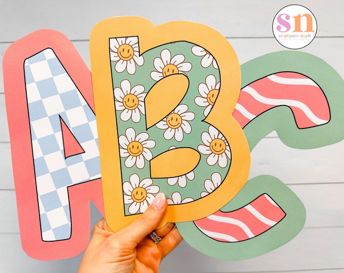 Retro Bulletin Board Letters - Etsy