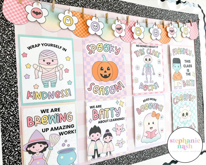 Halloween Bulletin Board Posters | Editable | Halloween Classroom Decor ...