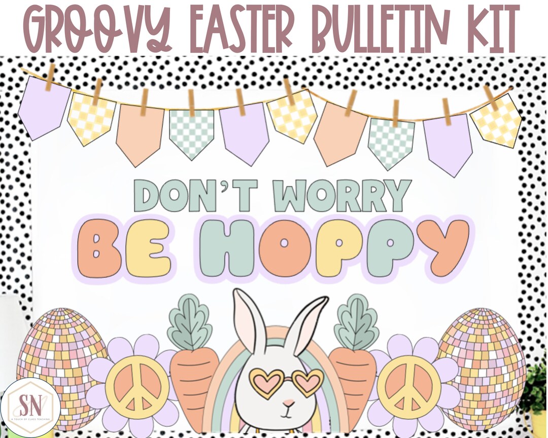 Groovy Easter Bulletin Board | Retro Easter Bulletin Board - Etsy
