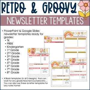 Retro Classroom Newsletter Templates - Etsy