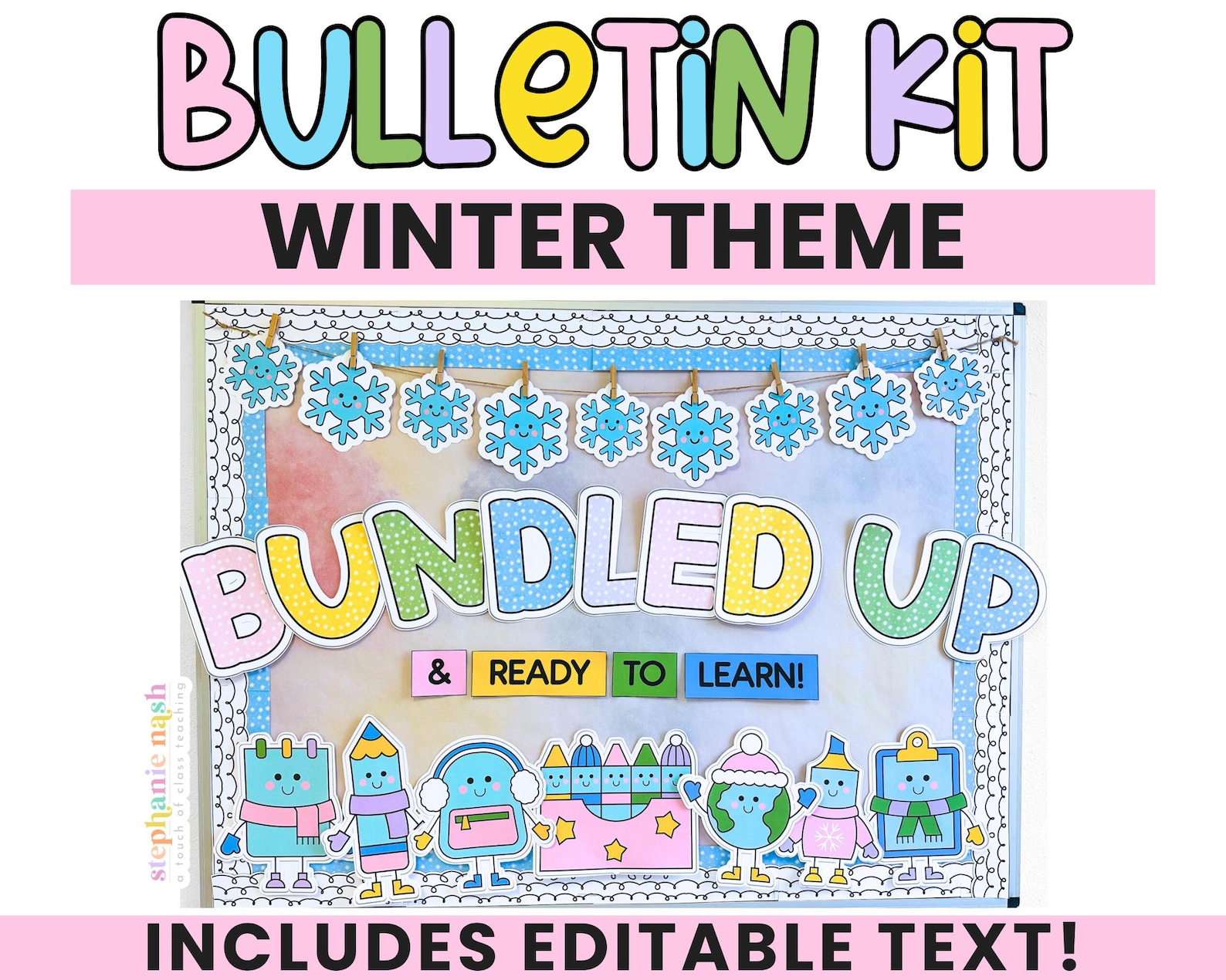 Winter Bulletin Board | January Bulletin Board With Student Photos ...