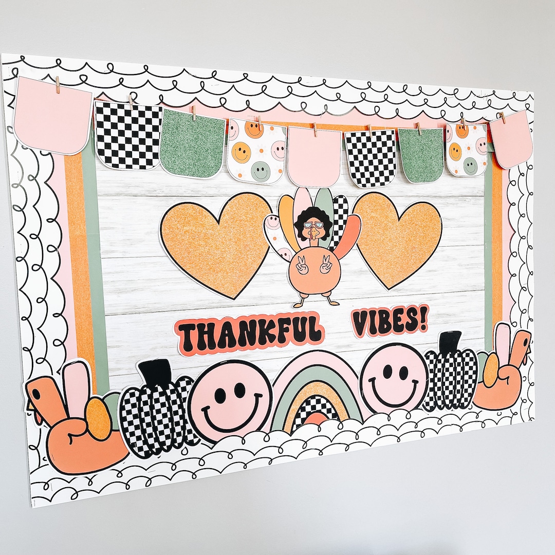 Thanksgiving Bulletin Board Kit | November Bulletin Board - Etsy
