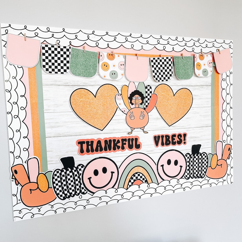 Thanksgiving Bulletin Board Kit | November Bulletin Board - Etsy