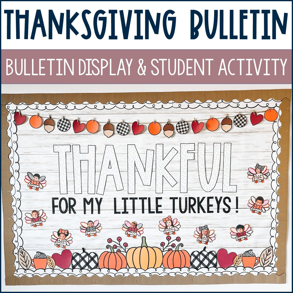 Thanksgiving Bulletin Board Kit & Student Activity - Etsy