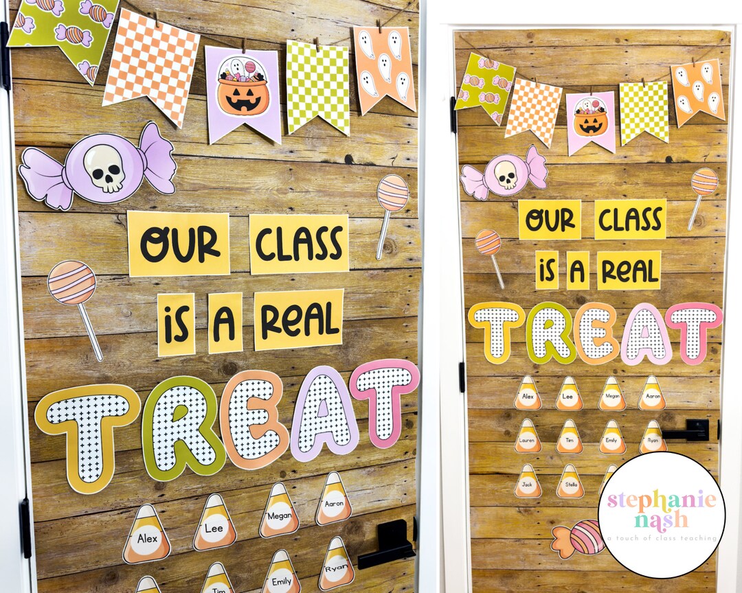 Halloween Door Decor Kit | Halloween Classroom Decor | Editable - Etsy