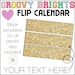 Groovy Classroom Decor Glitter Flip Calendar - Etsy