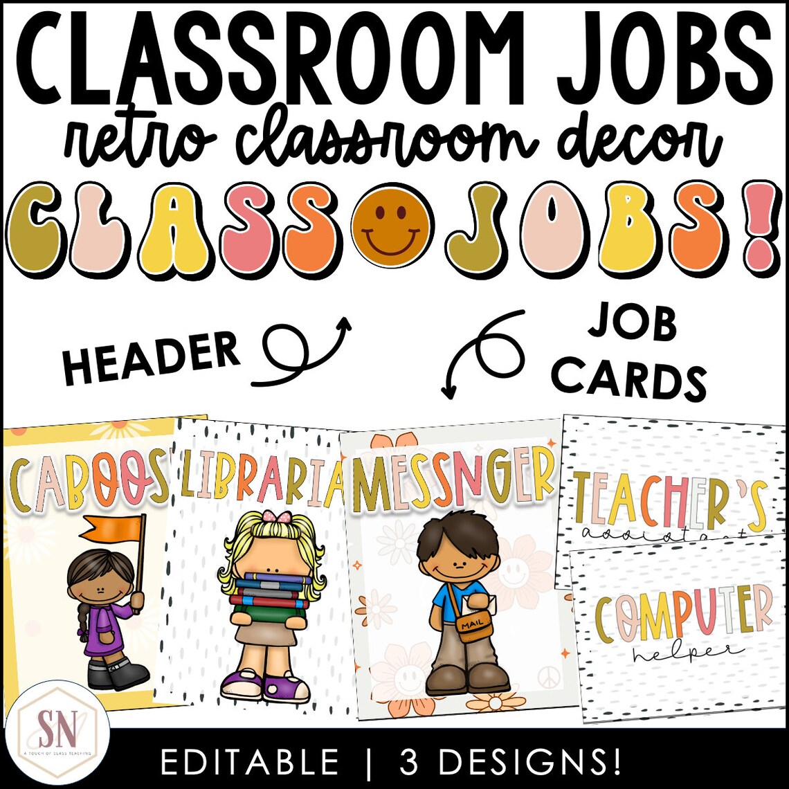 Retro Classroom Decor Classroom Jobs Display - Etsy