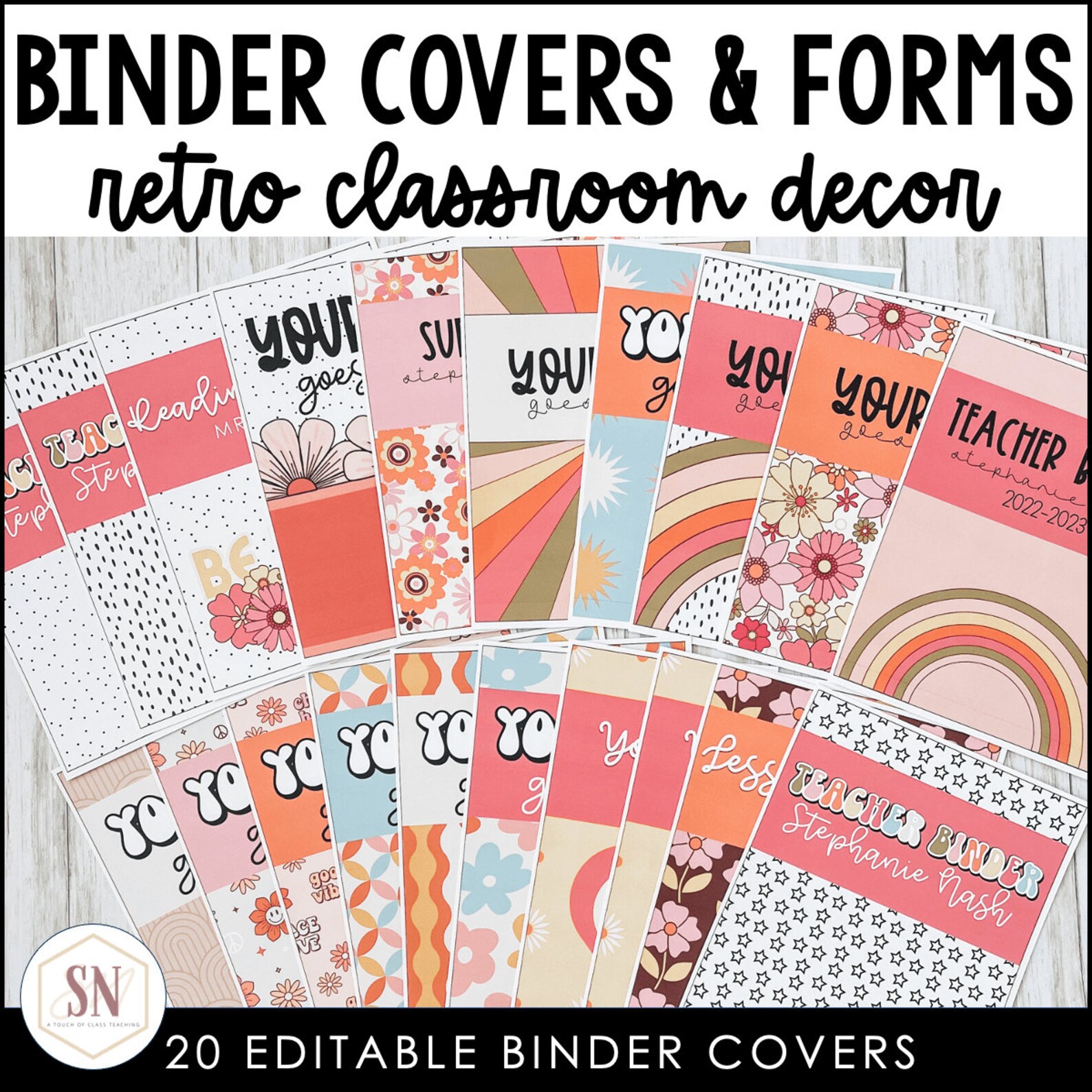 Retro Classroom Decor Binder Covers Calendars & Classroom - Etsy