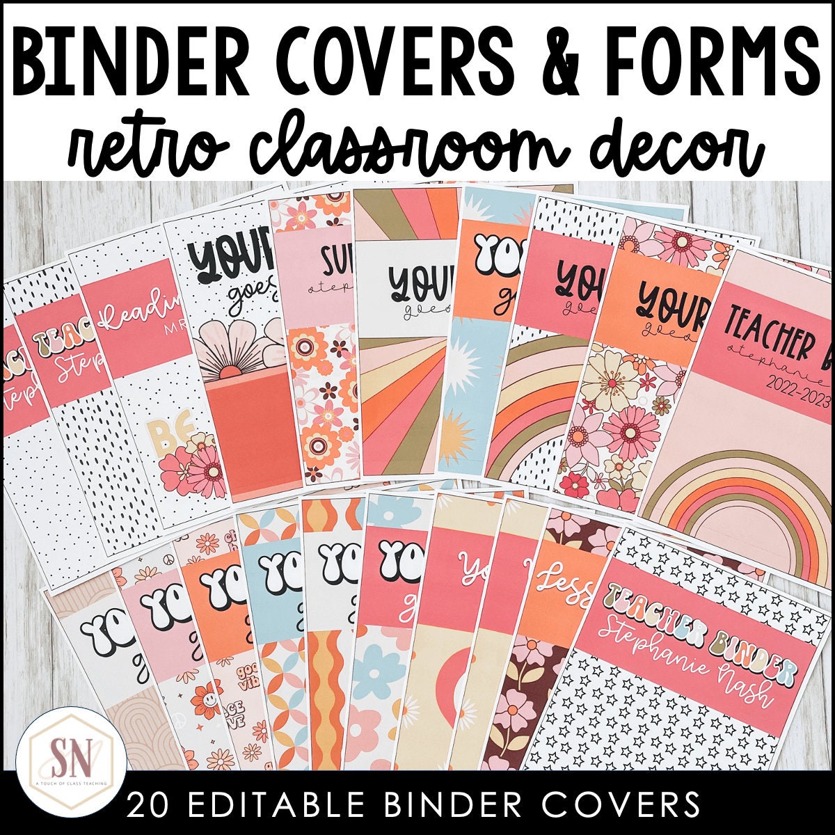 Retro Classroom Decor Binder Covers Calendars & Classroom - Etsy