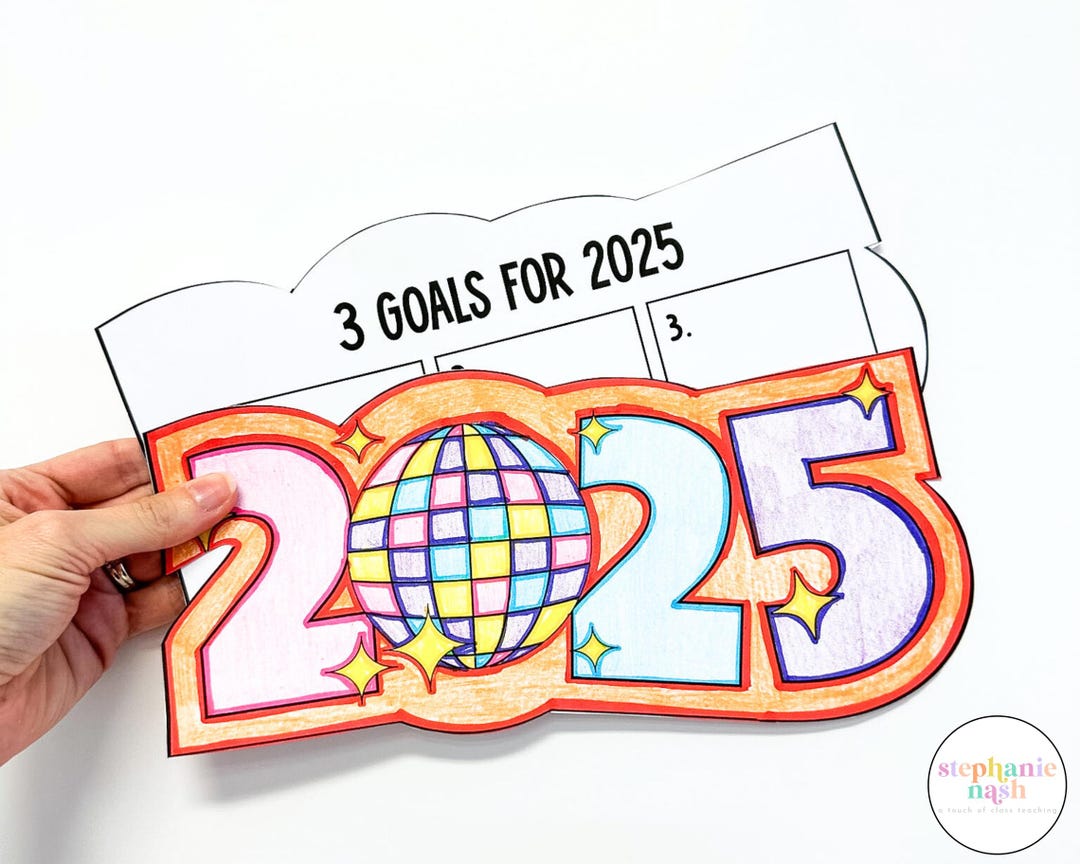 2025 New Years Craft + New Year Writing Activity | New Years Resolution ...