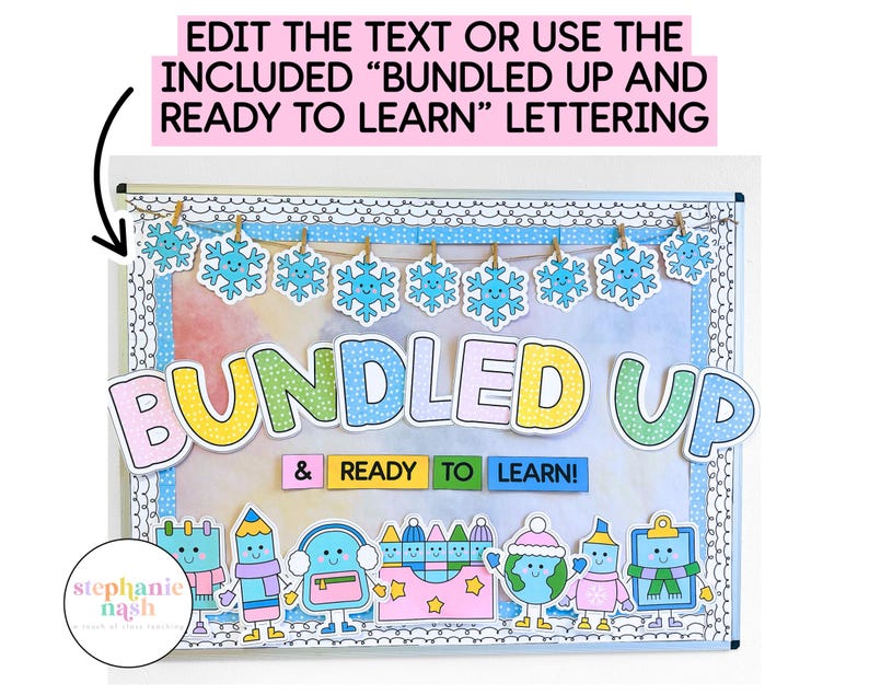 Winter Bulletin Board | January Bulletin Board With Student Photos ...