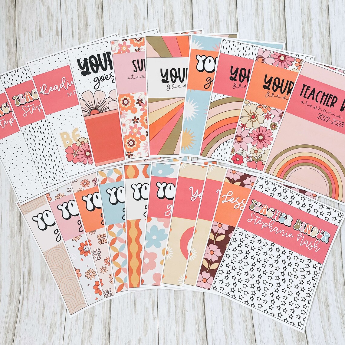 Retro Classroom Decor Binder Covers Calendars & Classroom - Etsy