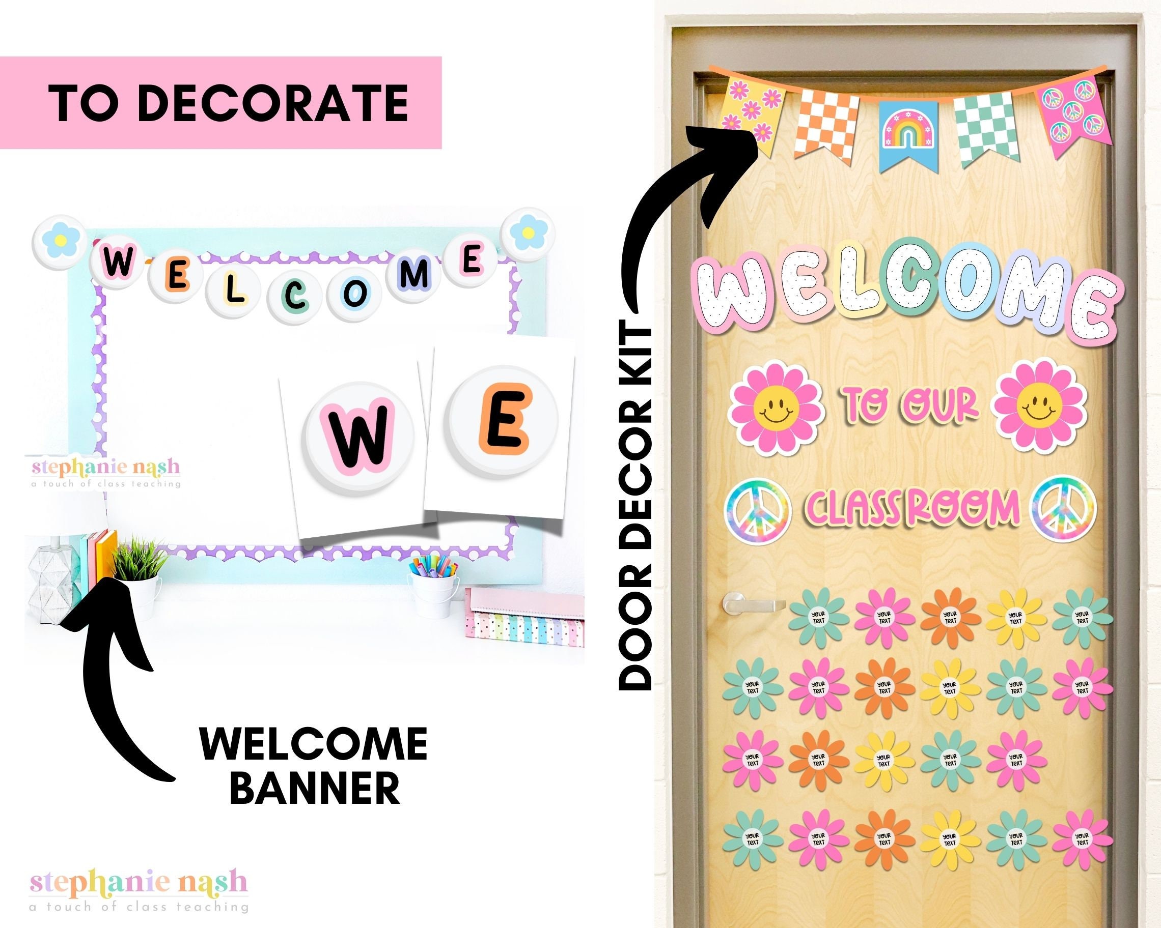 Bright Classroom Decor Bundle | Retro Classroom Decor | Groovy ...