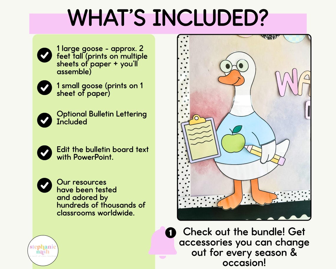 Classroom Goose, Back to School Goose for the Classroom | Goose ...