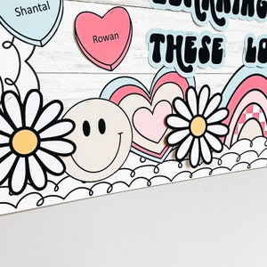 Groovy Valentine's Day Bulletin Board | Retro February Bulletin Board ...