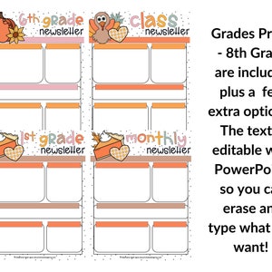 Thanksgiving Newsletters | Thanksgiving Classroom Newsletters - Etsy