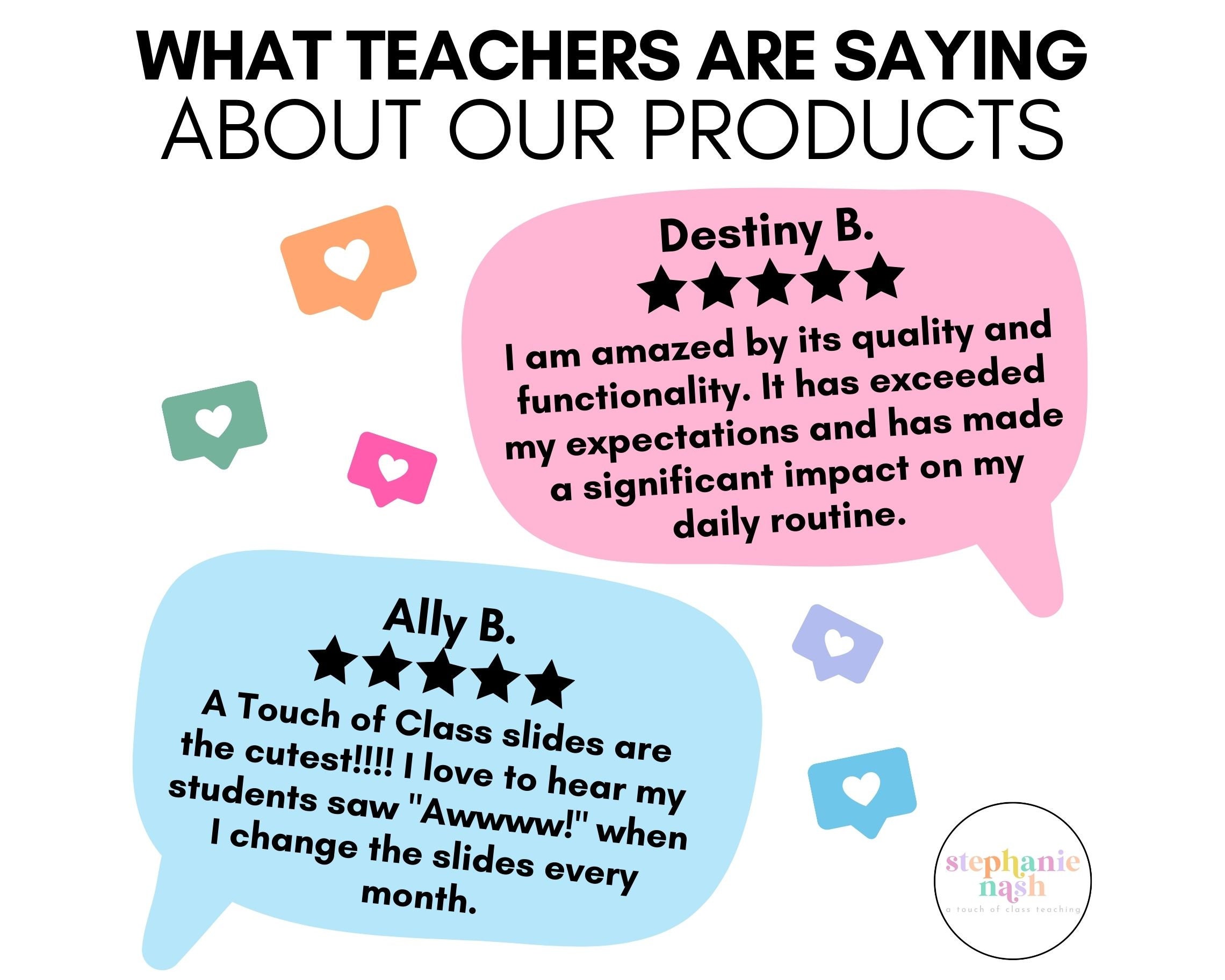Daily Classroom Slides | First Day of School Slides| Welcome & Good ...