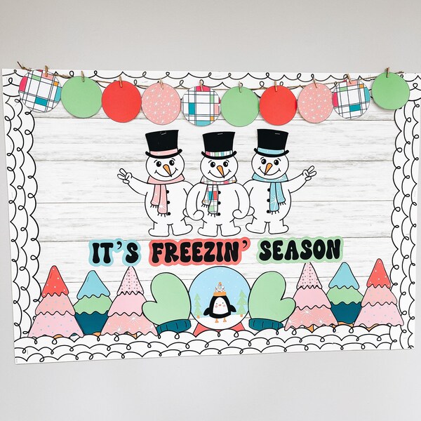Winter Bulletin Board Kit - Etsy