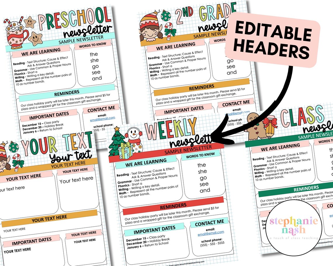 Christmas Newsletters | December Newsletter | Christmas Newsletter ...