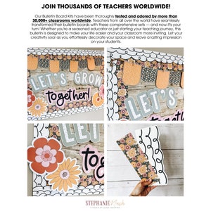 Fall Bulletin Board | Retro Flowers Bulletin Board - Etsy