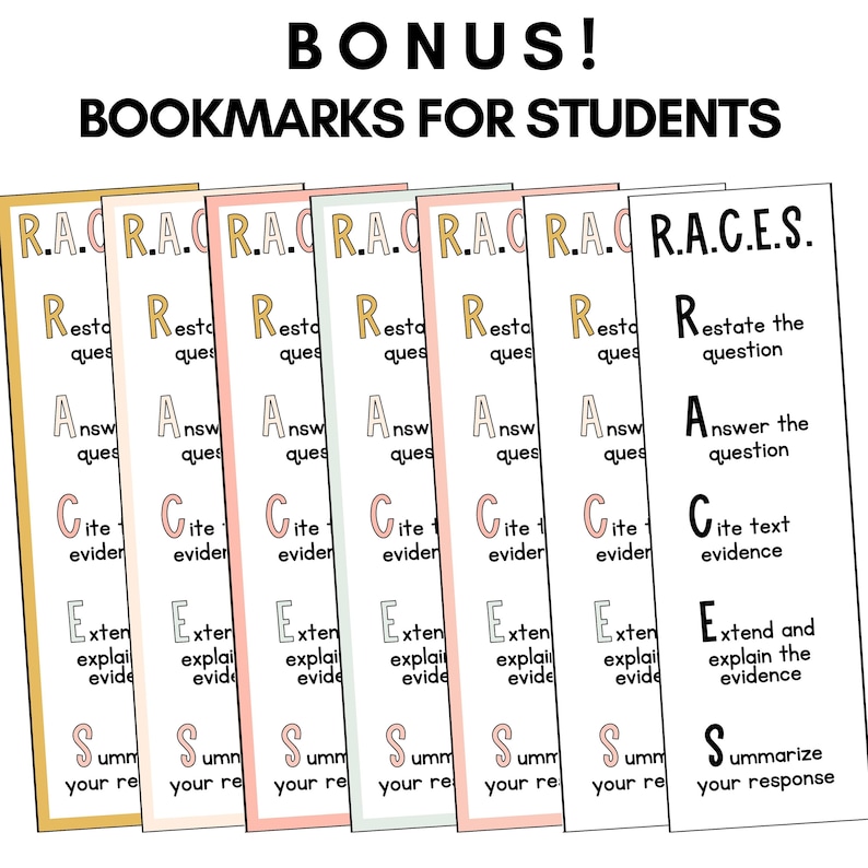 Calm Pastel Classroom Decor | RACES Posters | Editable | *NEW - Etsy