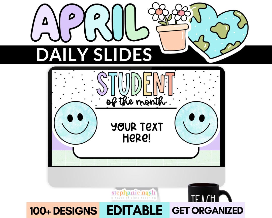 April Morning Slides Editable | Spring Daily Slides Editable | Spring ...