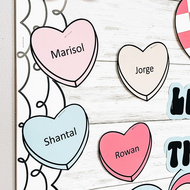 Groovy Valentine's Day Bulletin Board Retro February - Etsy