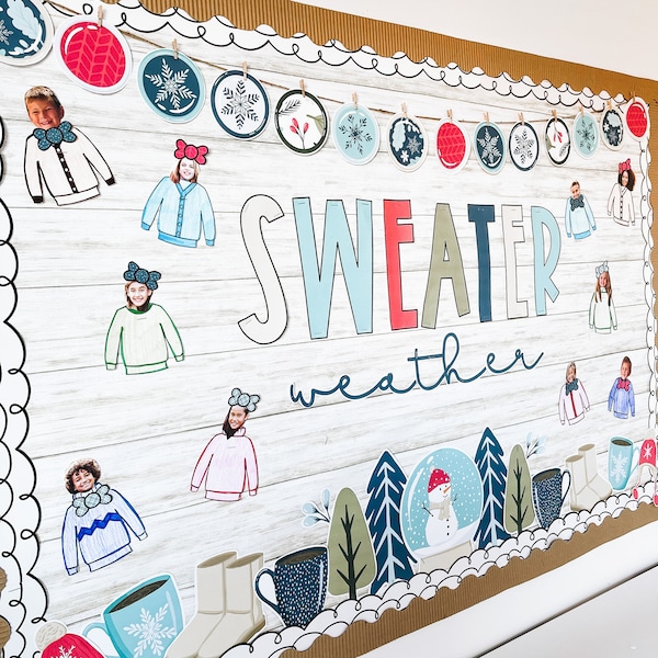 Winter Bulletin Board Kit - Etsy