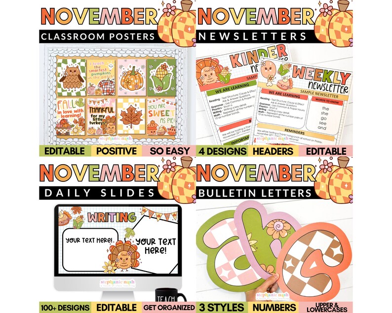 Thanksgiving Classroom Decor | Thanksgiving Door Decor | Bulletin Board ...