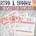 Retro Classroom Newsletter Templates - Etsy