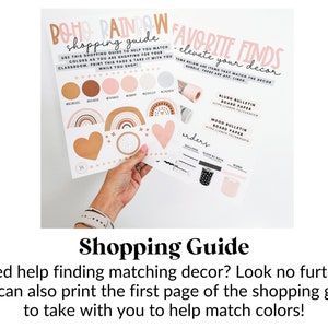 Boho Rainbow Classroom Decor | Neutral Rainbow Decor Bundle 3,000+ Page ...