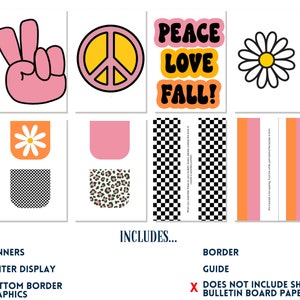 Fall Bulletin Board Kit | Transform Your Space W/ This Groovy Bulletin ...