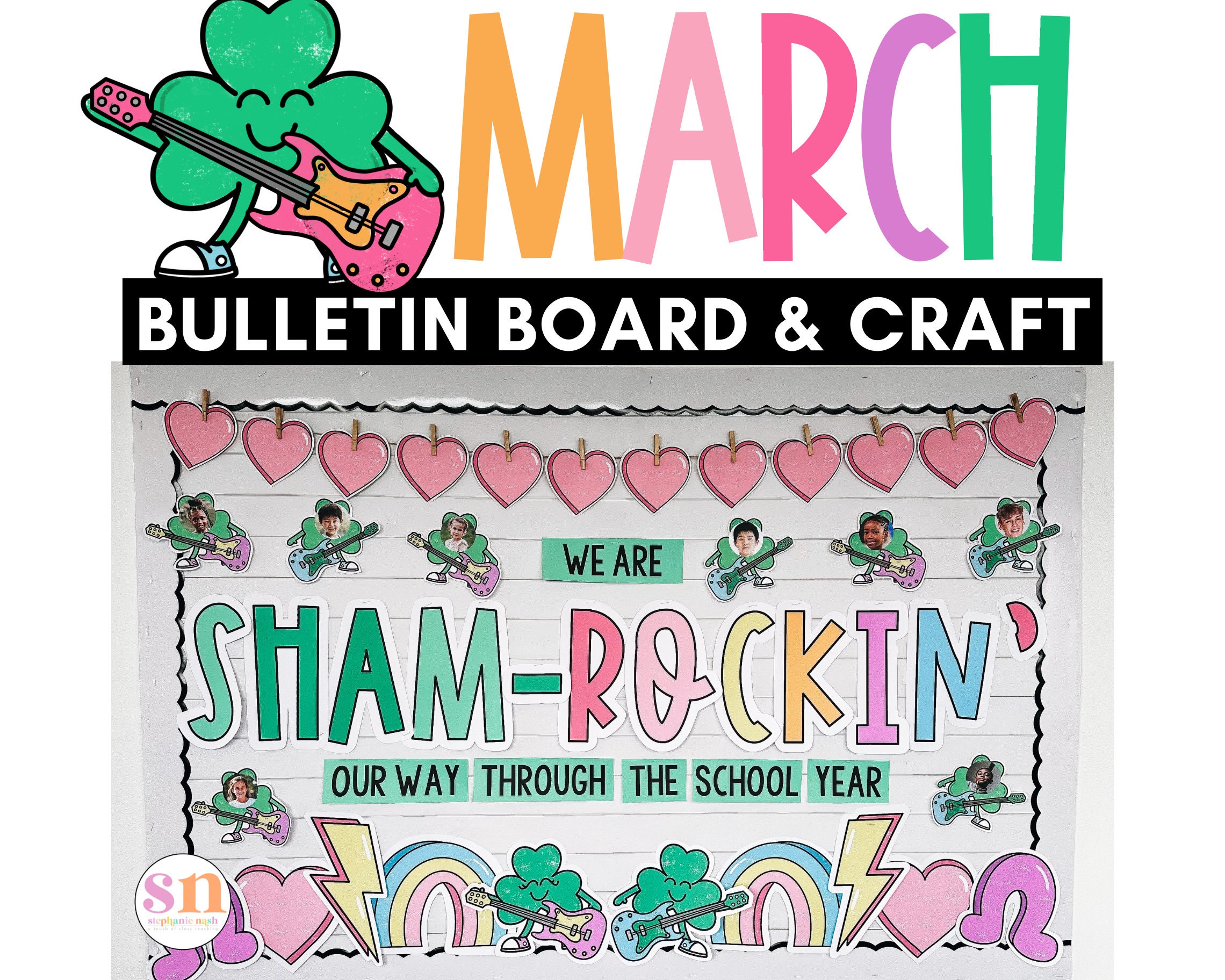 March Bulletin Boards | St. Patrick's Day Bulletin Board | Shamrock ...