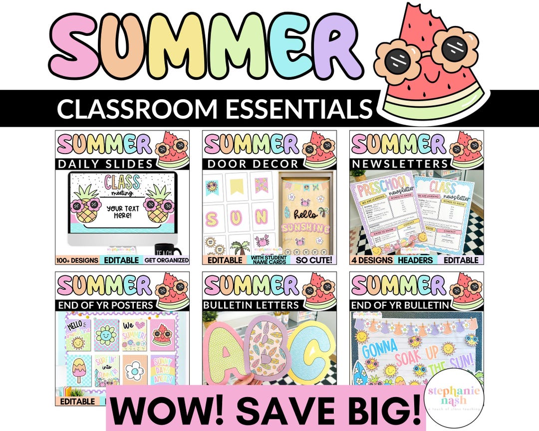 End of the Year Classroom Decor | Door Decor | Bulletin Board Letters ...