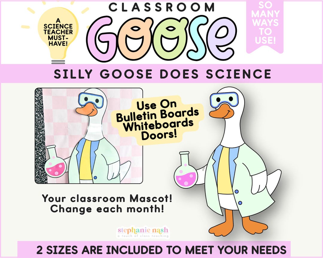 Classroom Goose, Science Goose for the Classroom | Silly Goose Bulletin ...
