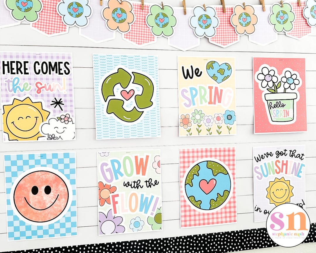 Spring Bulletin Board | April Classroom Posters | Bulletin Board Ideas ...