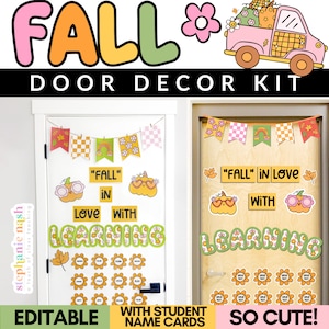 Fall Door Decor Kit | Fall Classroom Decor | Editable - Etsy