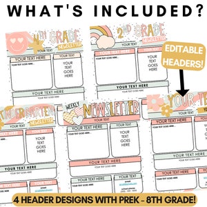 Calm Pastel Classroom Decor Newsletter Templates Parent Communication ...