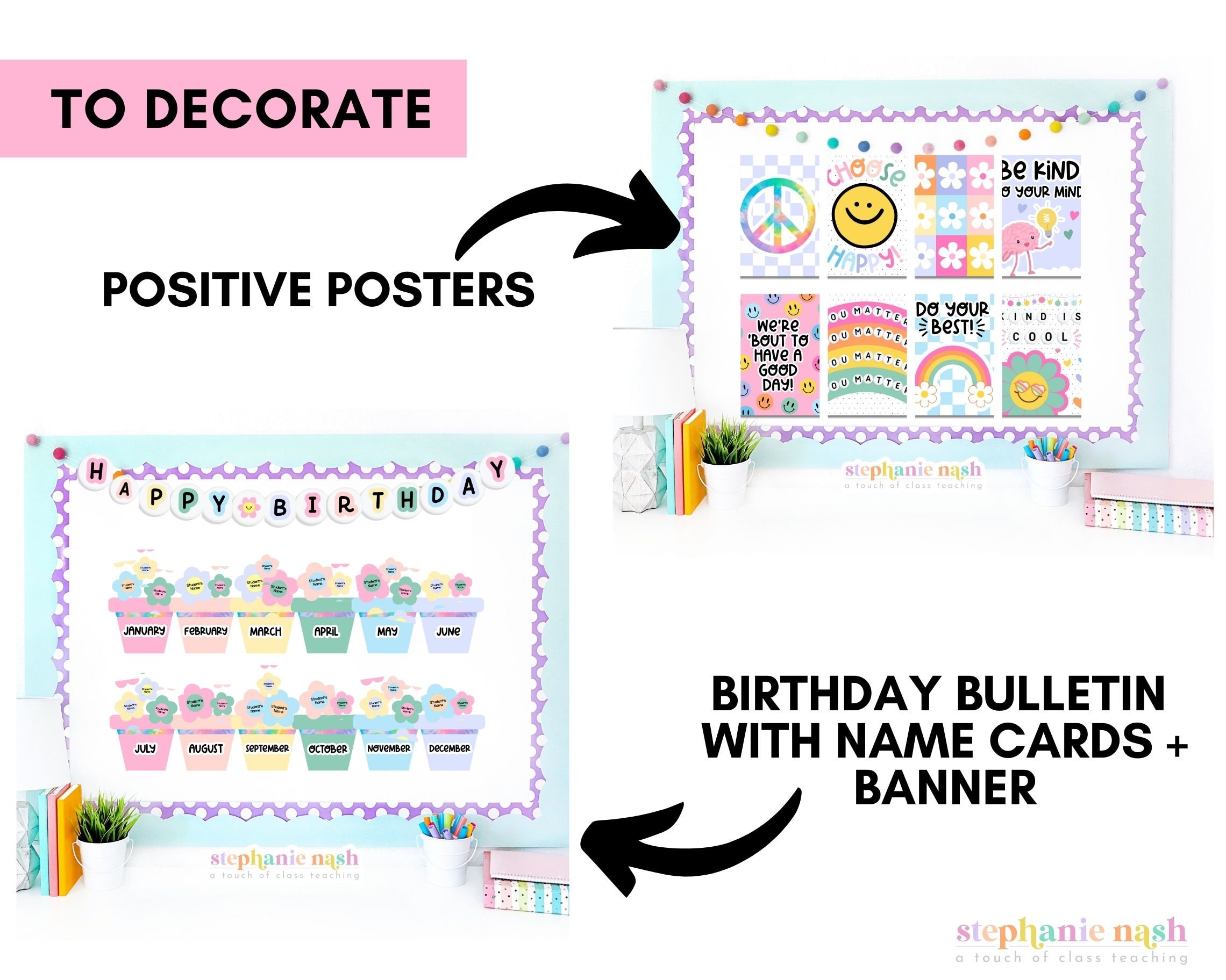 Bright Classroom Decor Bundle | Retro Classroom Decor | Groovy ...